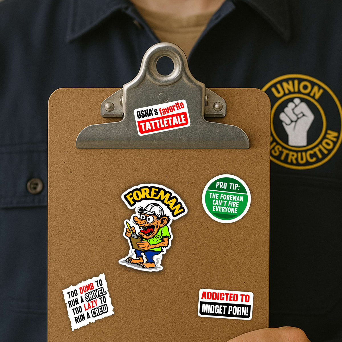 FOREMAN MONSTER - Union Misc Funny Sticker – Stickerheads Stickers