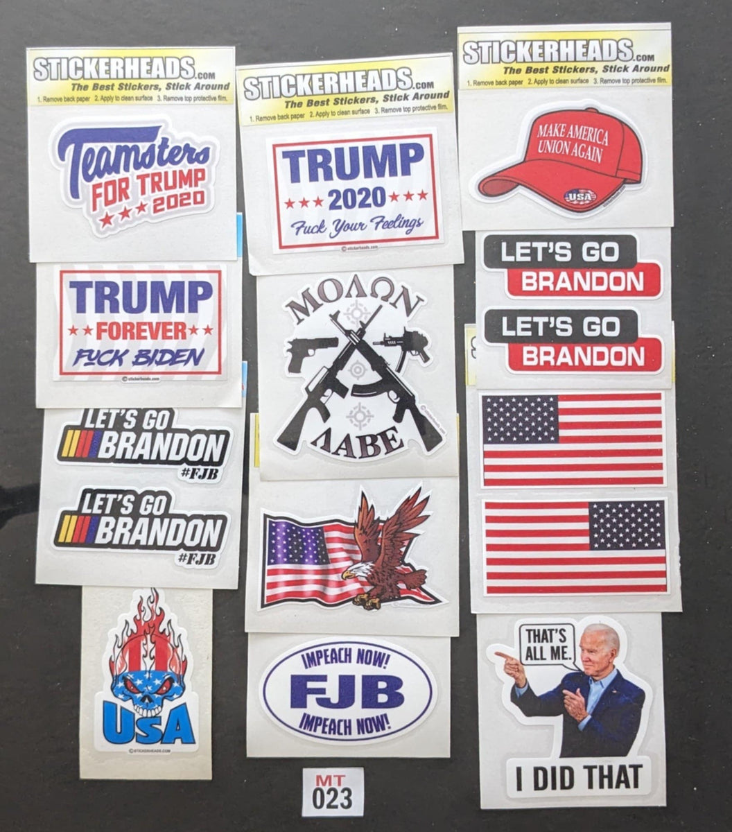 ⭕MT023 - Pro Trump 12-3" Sticker Pack | | Over Run Sticker Deal ...