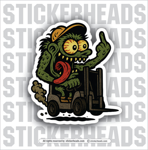 Master Stacker - Fork Lift - Heavy Equipment - Crane Operator Sticker ...