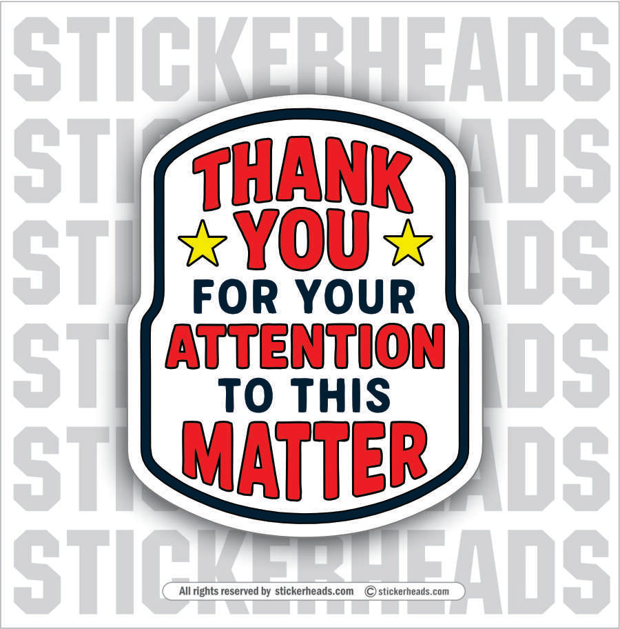 THANK YOU FOR YOUR ATTENTION TO THIS MATTER - Work Union Trump Misc Gu ...