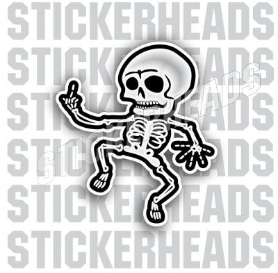Dancing Skeleton Skelly Flip Off - Funny Sticker – Stickerheads Stickers