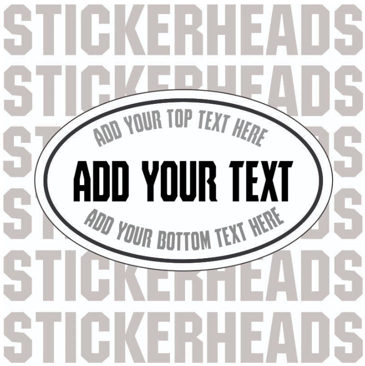Oval Euro Sticker - Add Your Own Custom Text - Make Your Own Sticker ...