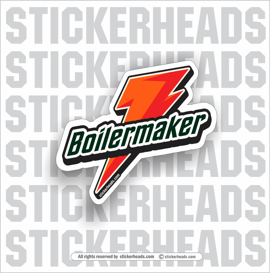 Boilermaker-Gade Bolt Logo - Boilermaker Sticker – Stickerheads Stickers