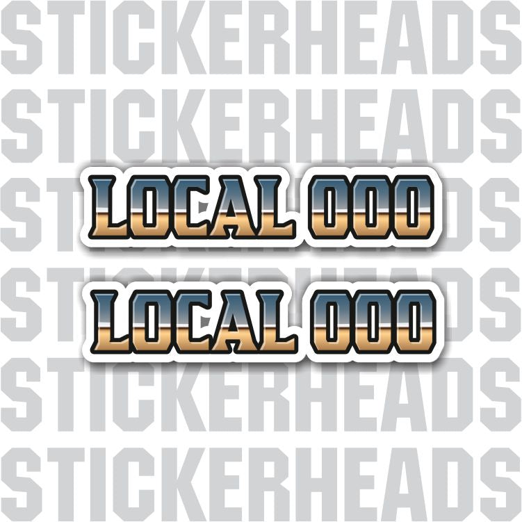 Old School Reflection style Text - 2 Stickers - make your own CUSTOM T ...