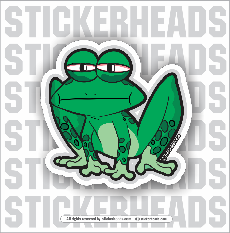 Frog 001 - Cartoon - Funny Sticker – Stickerheads Stickers