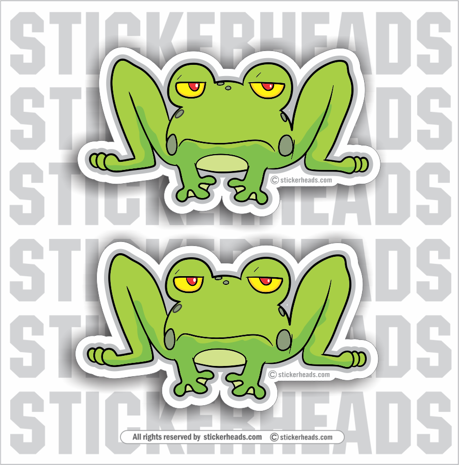 Frog 003 - Cartoon - Funny Sticker – Stickerheads Stickers