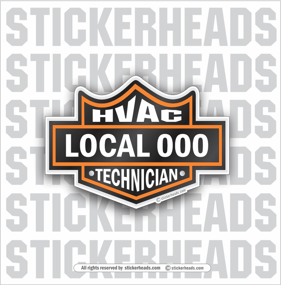 Biker Style HVAC Technician - HVAC Sticker – Stickerheads Stickers