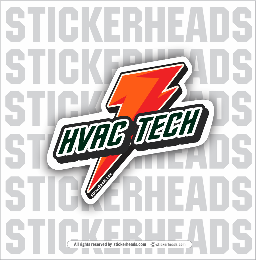 HVAC TECH - SPORT DRINK STYLE - HVAC Sticker – Stickerheads Stickers