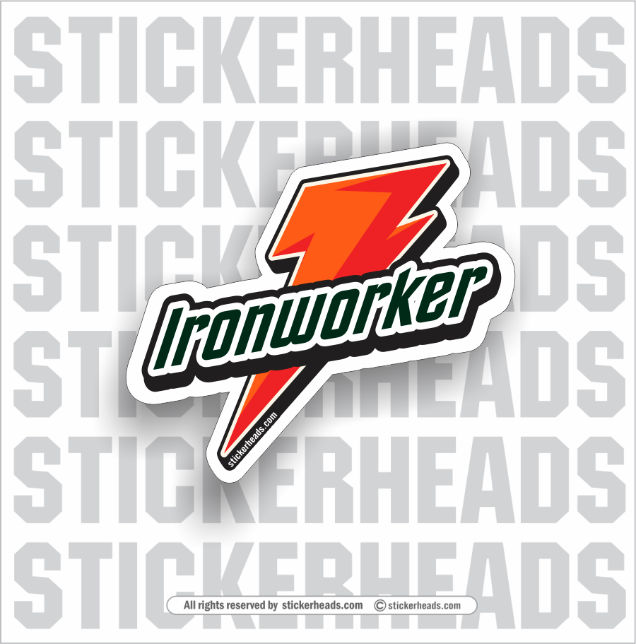 Ironworker-Gade Bolt Logo - Ironworker Sticker – Stickerheads Stickers