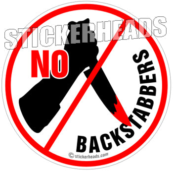 No Backstabbers - funny union Sticker – Stickerheads Stickers
