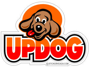 UPDOG ( What is up dog ) - Funny Sticker – Stickerheads Stickers