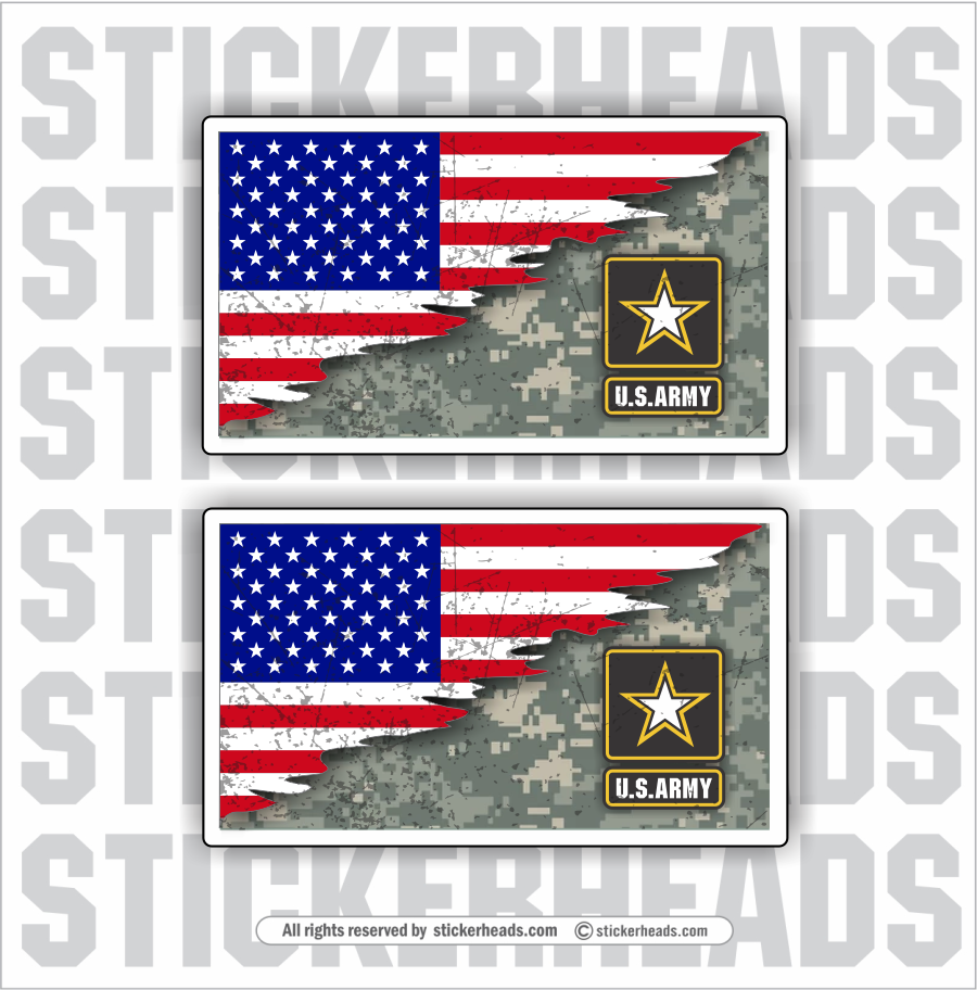 US ARMY - REVEAL Flags - USA Flag Sticker – Stickerheads Stickers