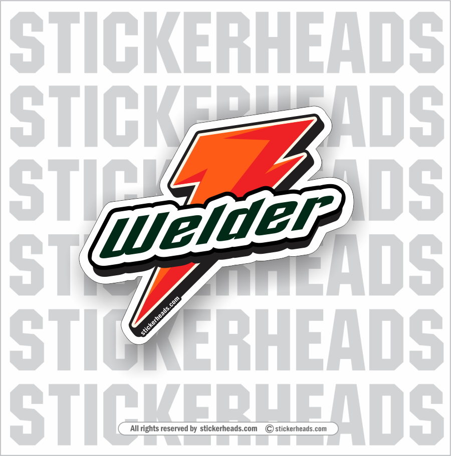 Welder-Gade Bolt Logo - Weld Welder Sticker – Stickerheads Stickers