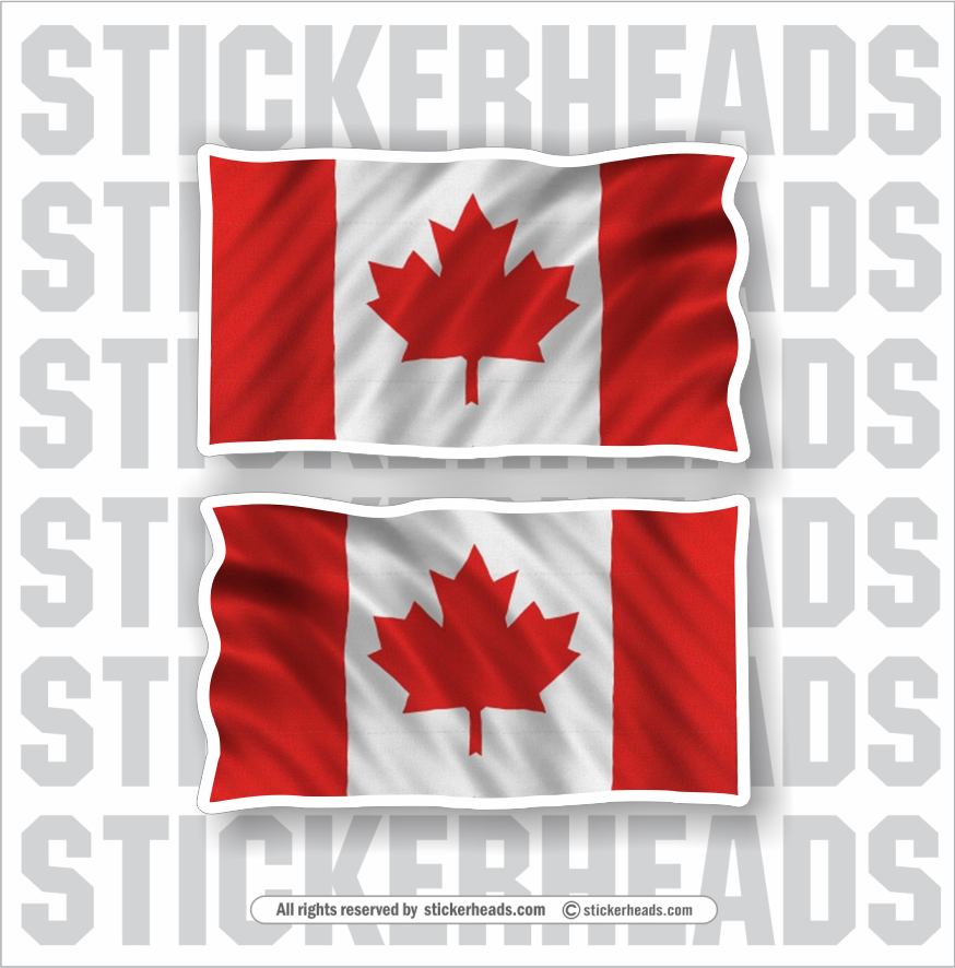 Flying Canada Canadian ( 2 stickers Left and Right ) - Flag Sticker ...