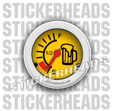 Beer Gauge Level - Drinking - Funny Sticker – Stickerheads Stickers