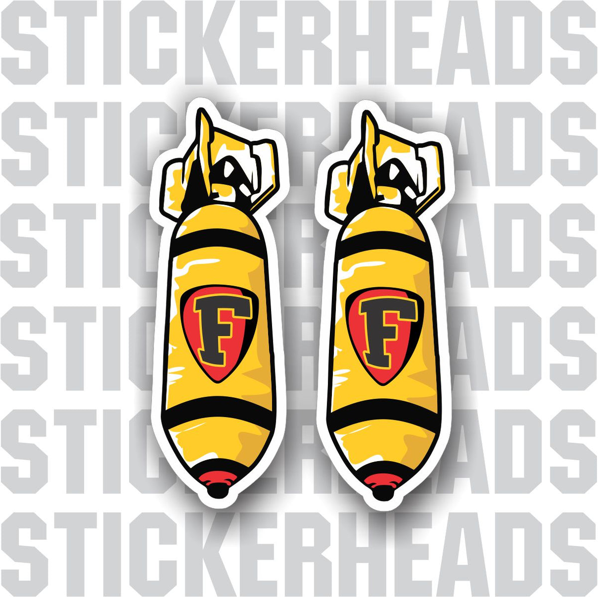 F-BOMB Yellow - Funny Sticker – Stickerheads Stickers