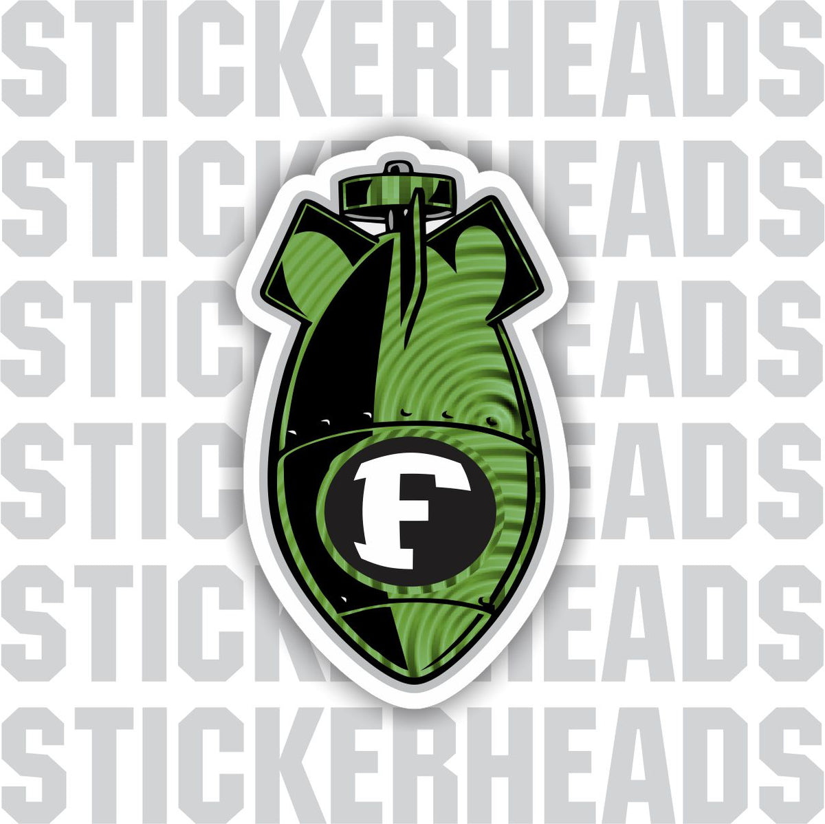 Fat F-BOMB GREEN - Funny Sticker – Stickerheads Stickers