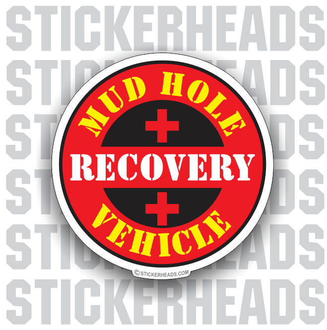 Mud Hole Recovery Vehicle - 4x4 Auto Truck Jeep Mud Sticker ...