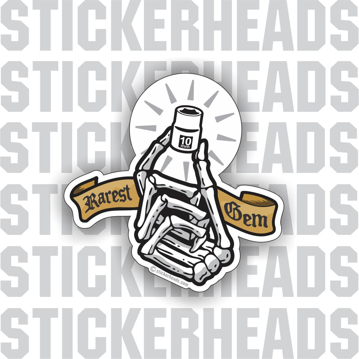 Rarest Gem Skeleton Bone hand 10mm socket- funny Mechanic Misc Union W ...